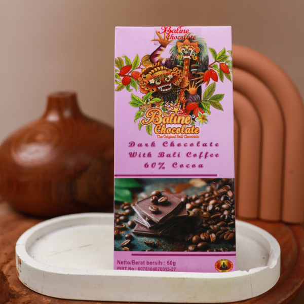 Dark Chocolate With Bali Coffee 50GR - Pioner Coklat Artisan Bali